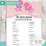 Pink Baby Shoes Baby Shower Games - D170 - Baby Printables