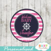 Navy & Pink Nautical Baby Shower Gift Tags - D190 - Baby Printables