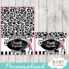 Paris Poodle Leopard Print Personalized Food Tents - D224 - Baby Printables