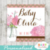 Pink Burlap Mason Jar Baby Shower Favor Labels - D252 - Baby Printables